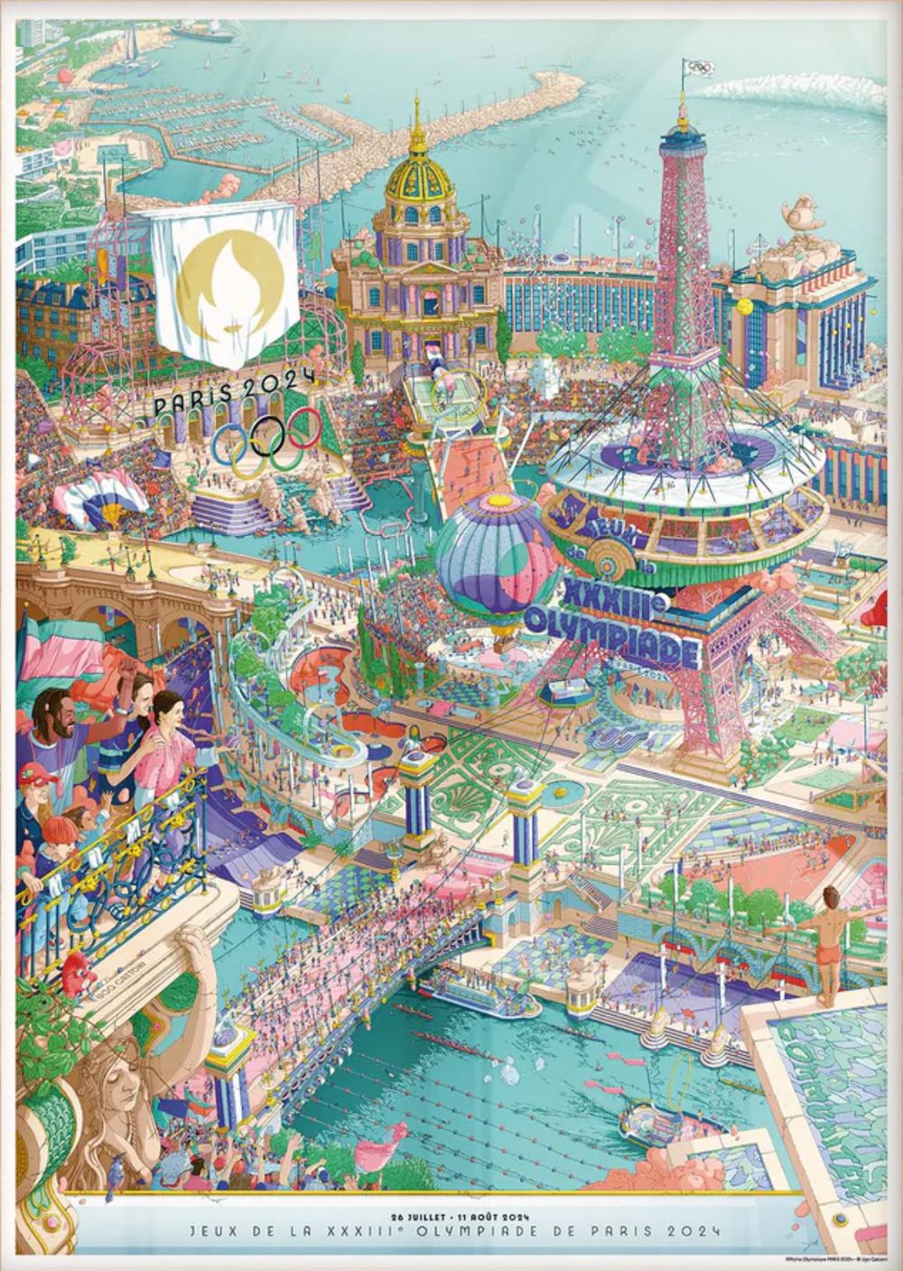 Ugo Gattoni, Olympic Games 2024, poster on offset paper | intOndo