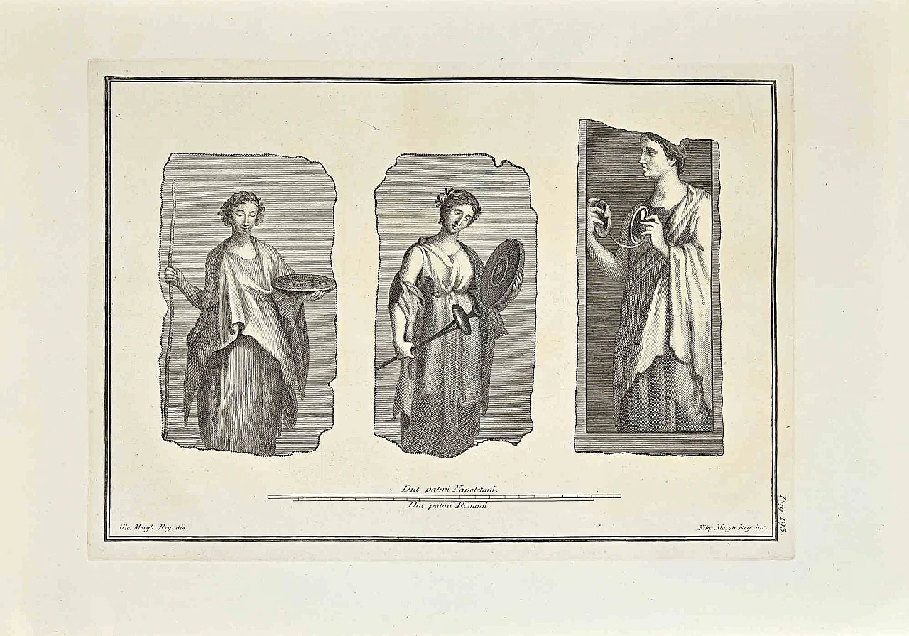 Giovanni Morghen, Ancient Roman Characters, Etching 18th century | intOndo