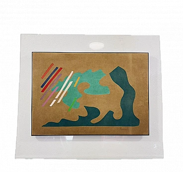 Movement, painting on alcantara, 1970s | intOndo