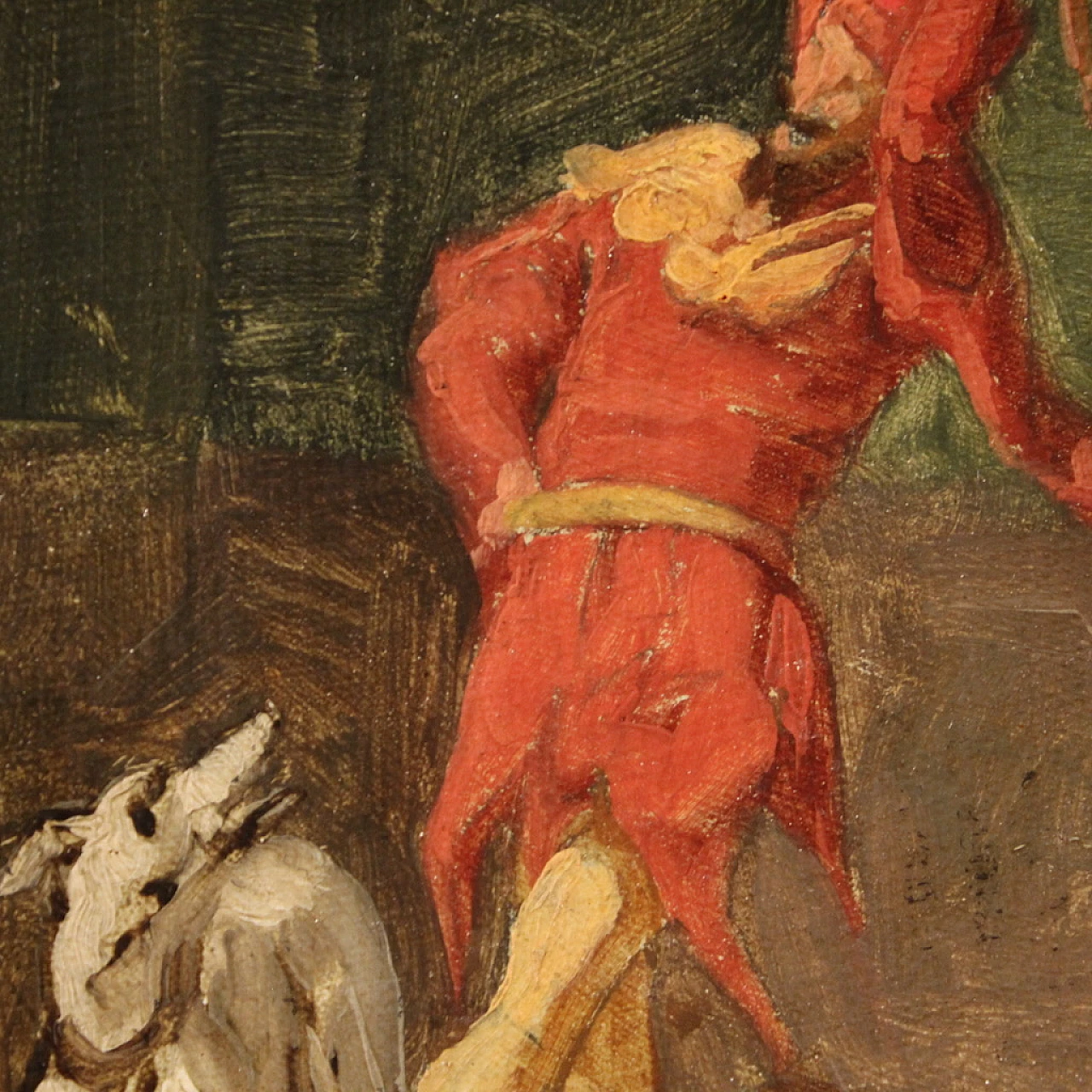 Attributed to Quadrone, Dancing jester, oil on canvas, 19th century ...