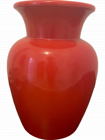 Red ceramic vase by Ponti & Garibaldi for Richard Ginori, 1940s | intOndo