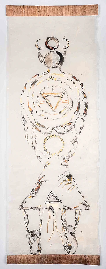 Parimah Avani, Full Moon Goddess, Light of Ways, Drawing-Ink Acrylic ...