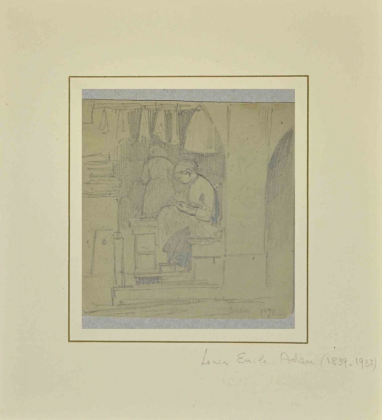 Louis Emile Adan, Woman, Drawing 2000s | intOndo