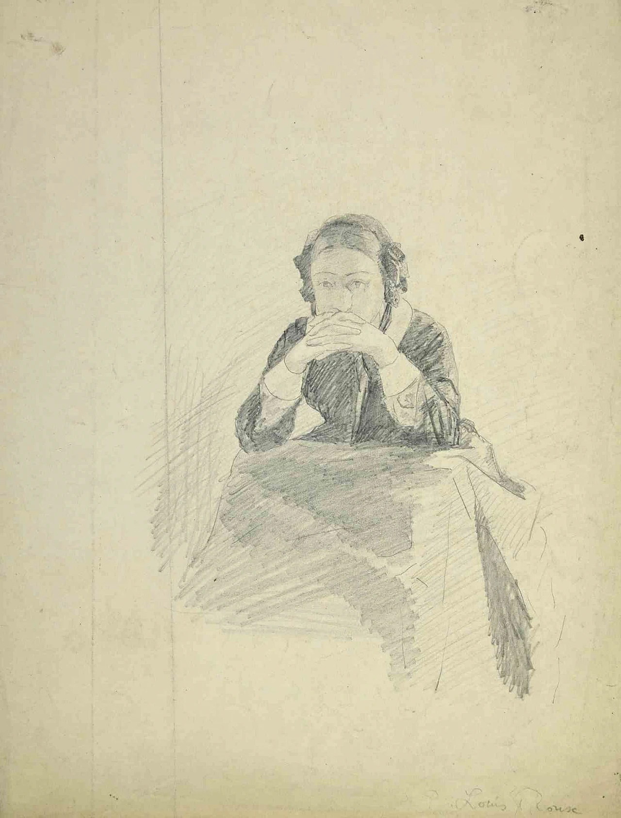 Louis Roux, Figure, Drawing 19th century | intOndo