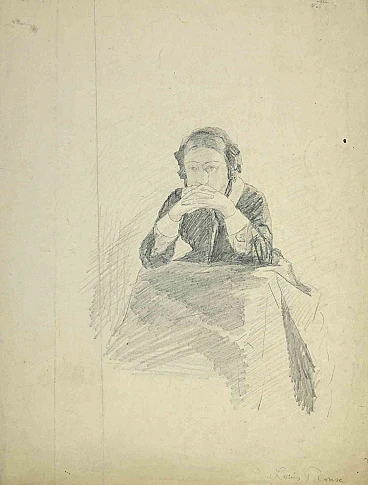 Louis Roux, Figure, Drawing 19th century | intOndo