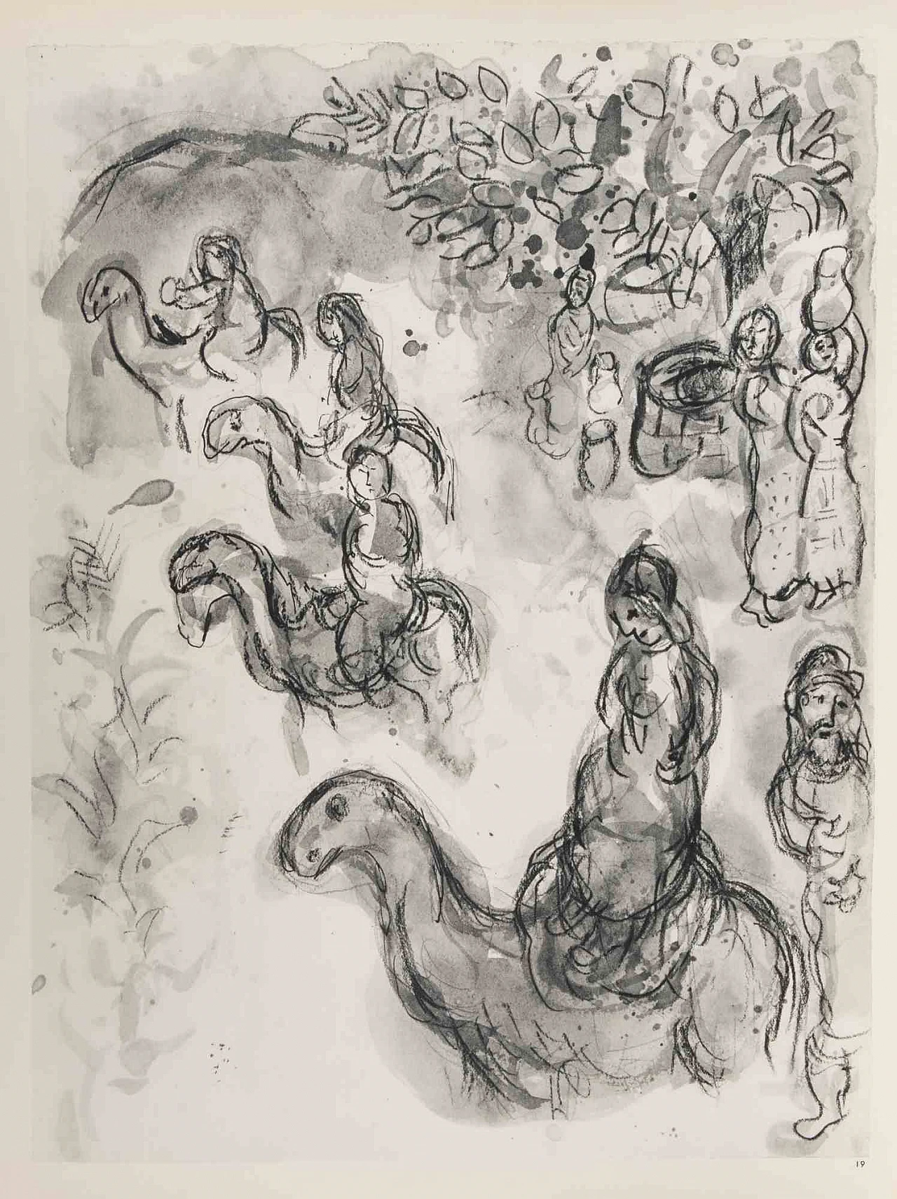 Marc Chagall, Rebecca Leaves for Her Wedding, Heliogravure 1960s-1970s ...