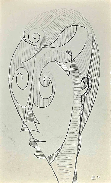 Michel Cadoret, Figure, Drawing 1940s-1950s | intOndo