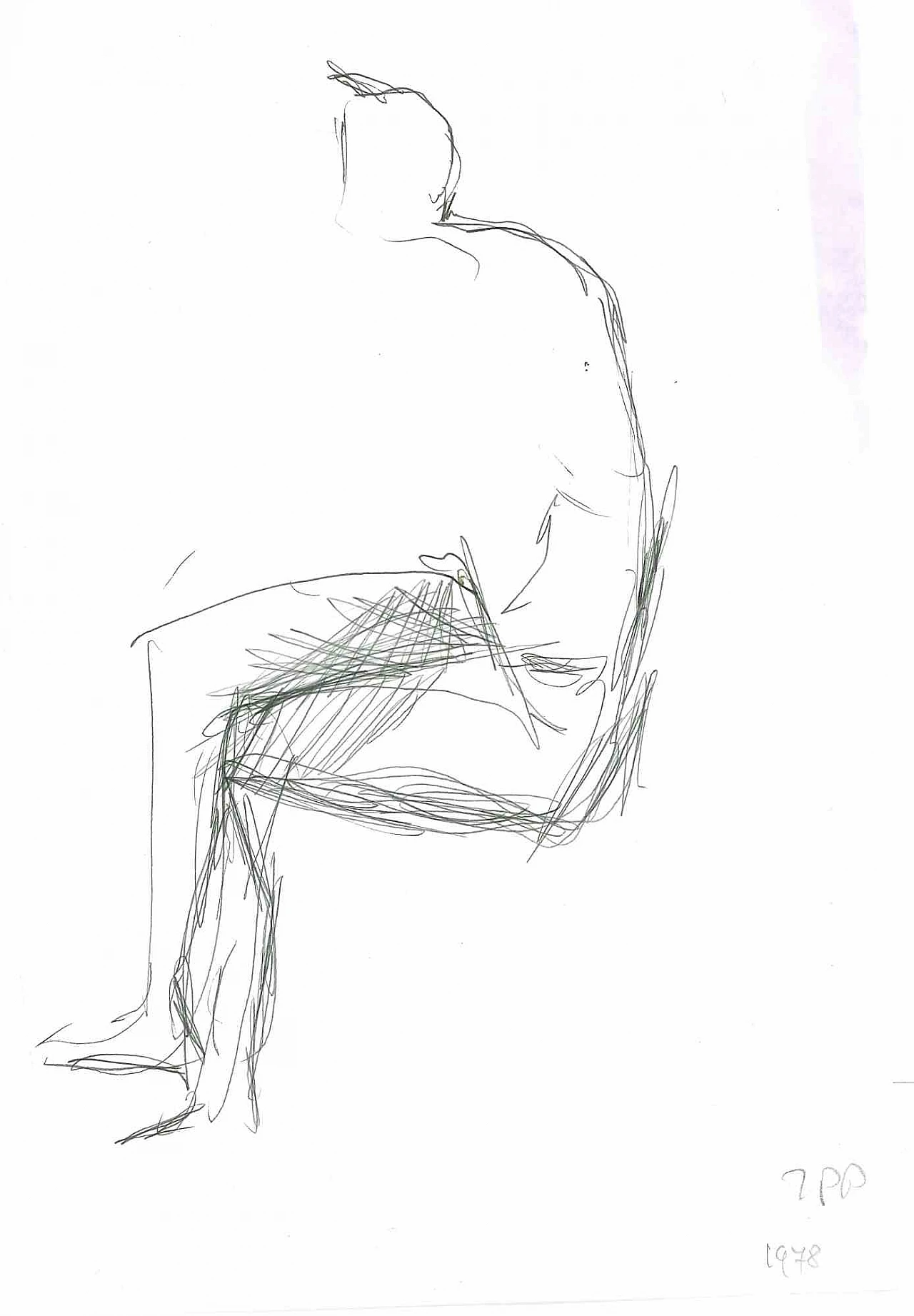 Anonymous, Posing Figure, Drawing 2000s | intOndo