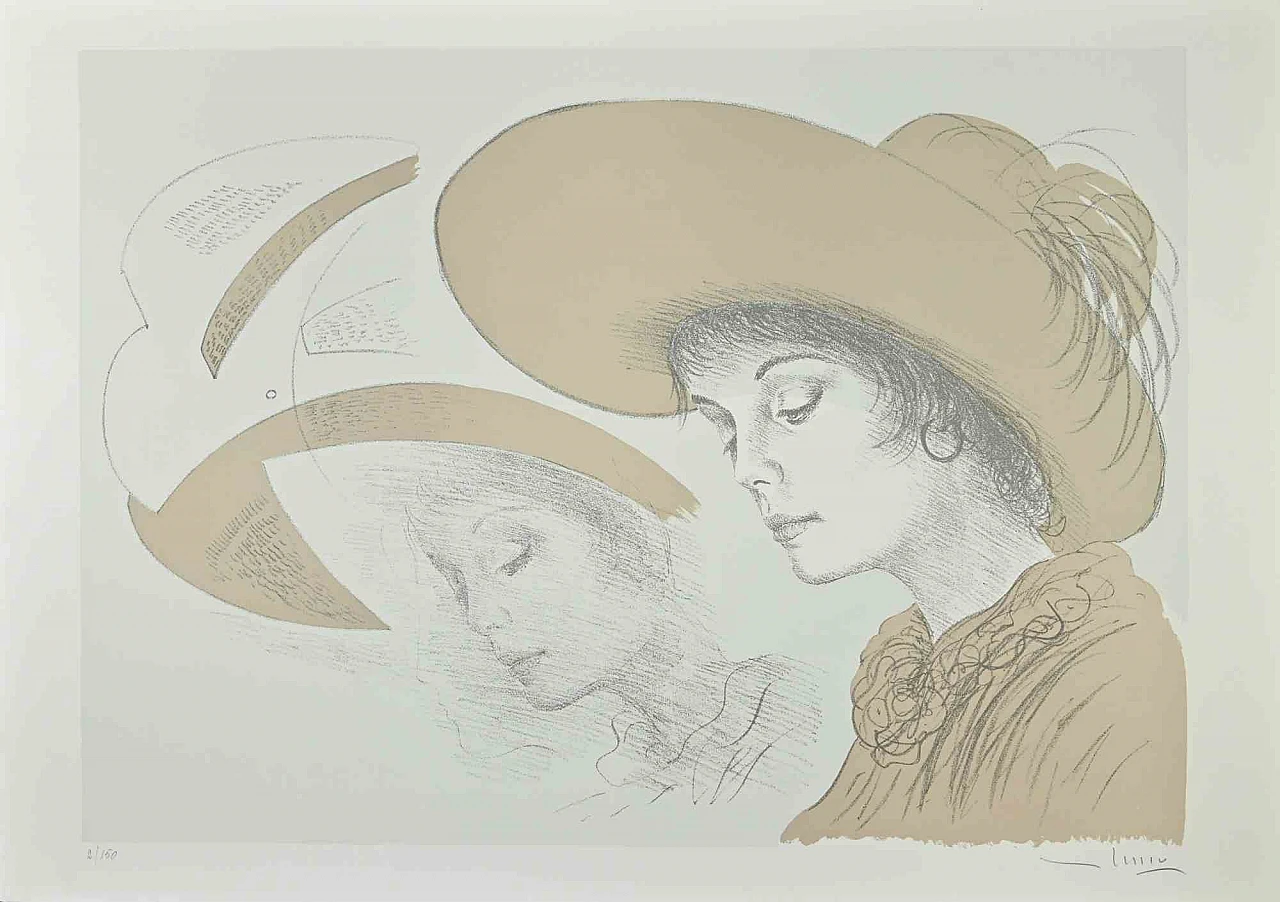 Mario Russo, Women with Hats, Lithograph 1980s-1990s | intOndo