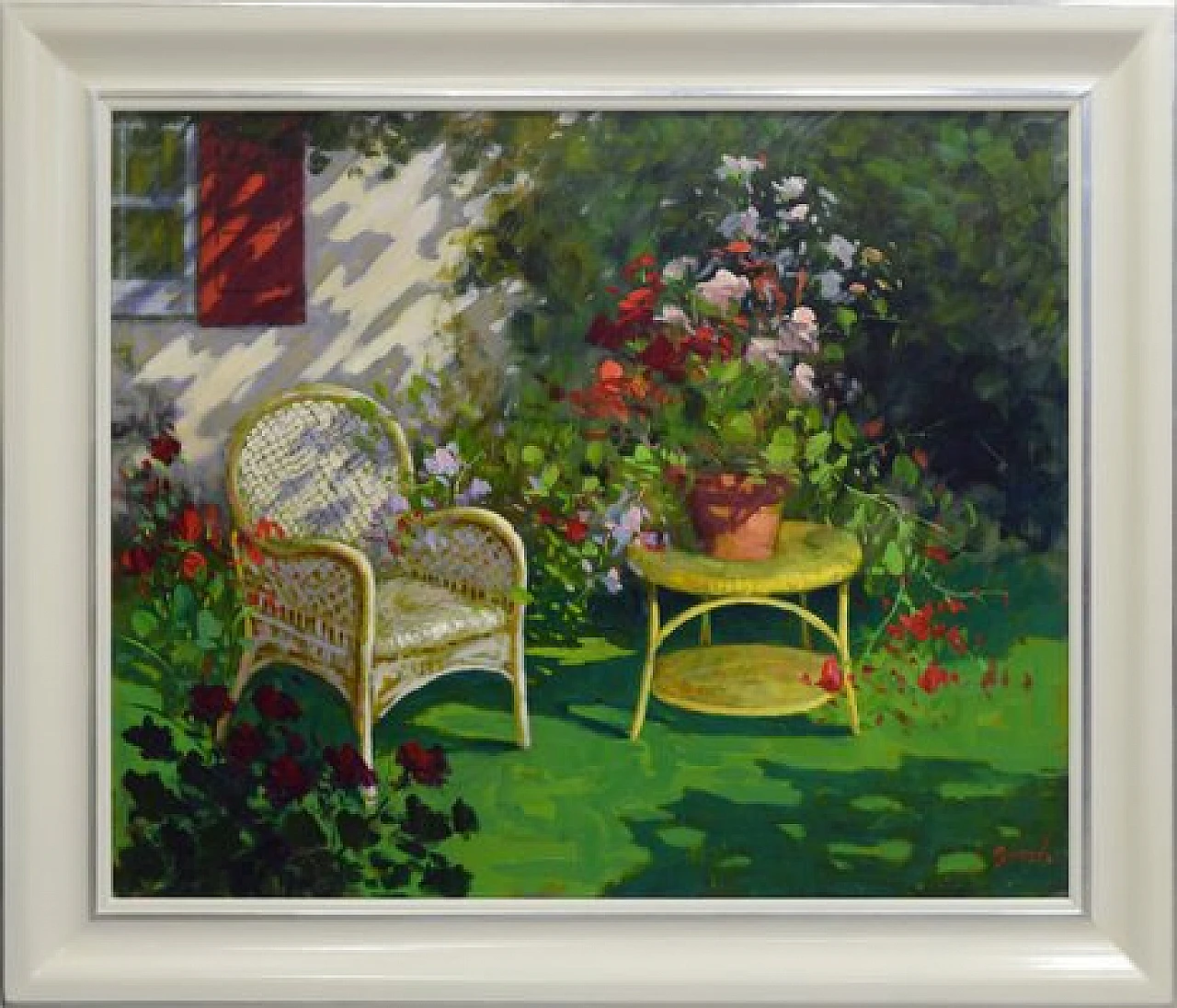 In the garden of Renato Criscuolo, oil on canvas, 2000s | intOndo