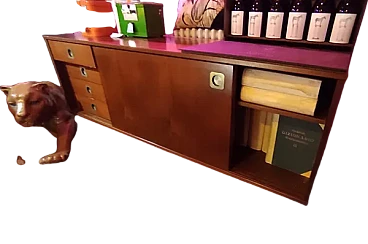 Cherry-coloured wooden sideboard, 1960s | intOndo