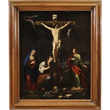 The Crucifixion, Italian painting on slate, 17th century | intOndo