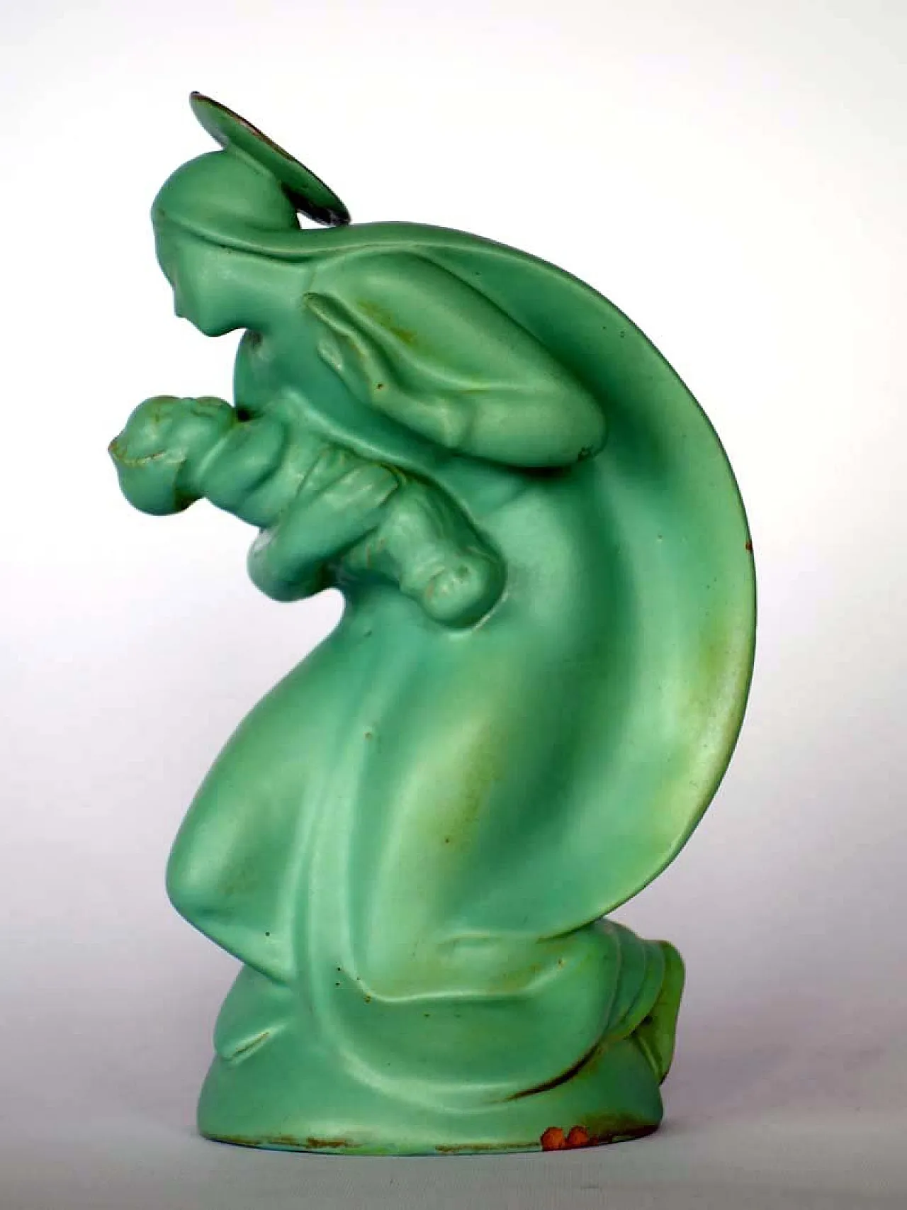 Art Deco pottery Madonna Maternity sculpture by Mario Morelli, 1930s ...