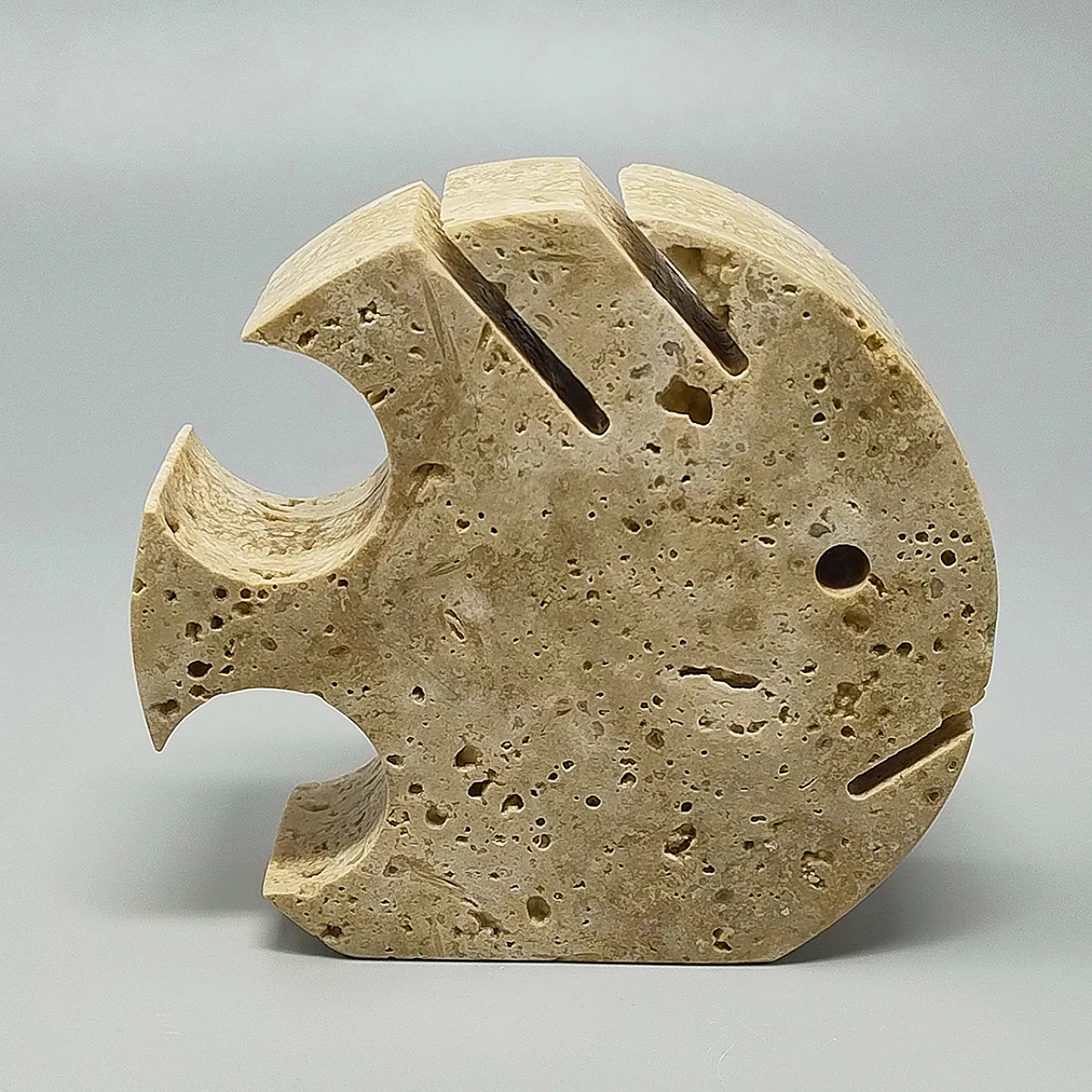 Travertine fish by Enzo Mari for F.lli Mannel, 1970s | intOndo