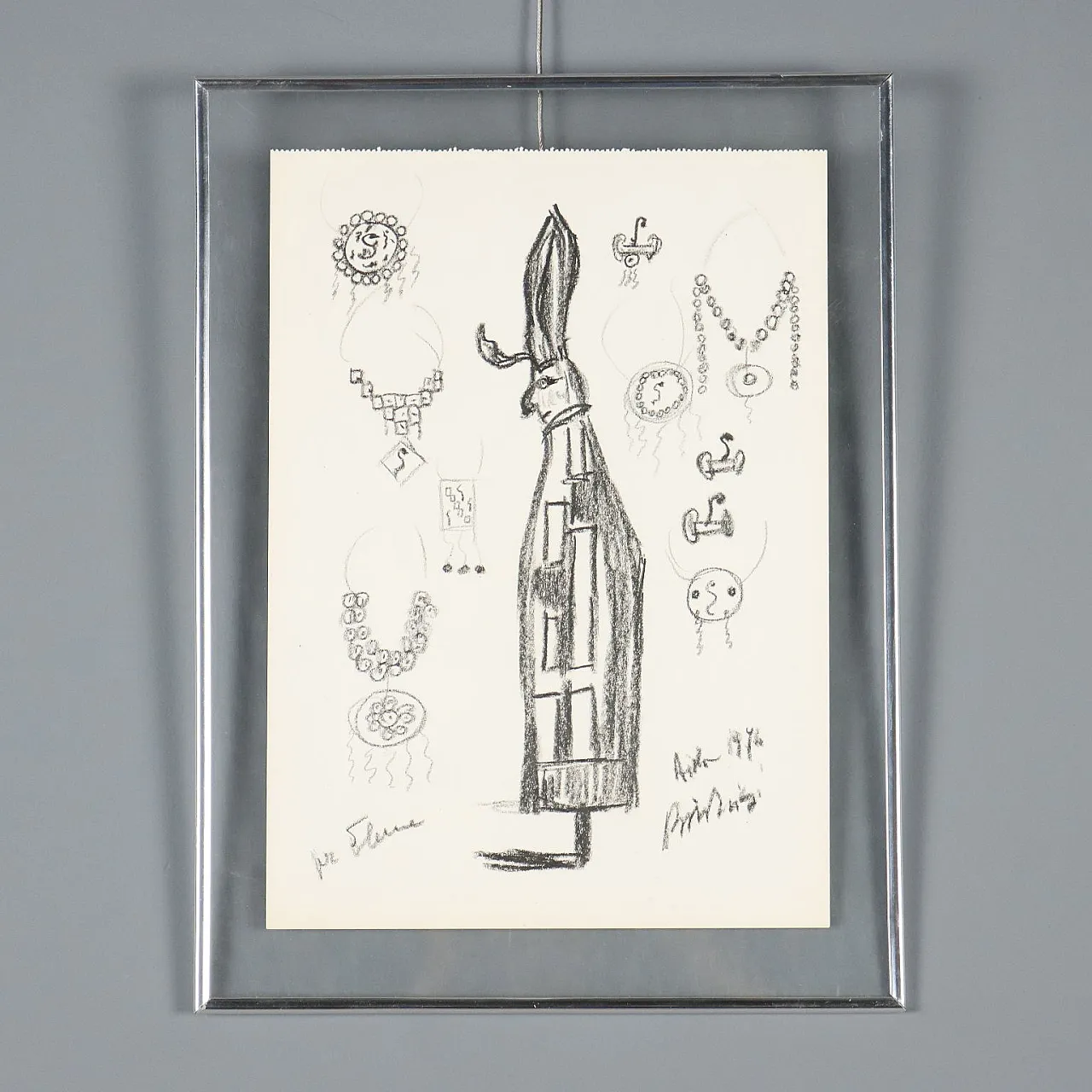 Contemporary drawing by Remo Brindisi Aida, 1970s | intOndo