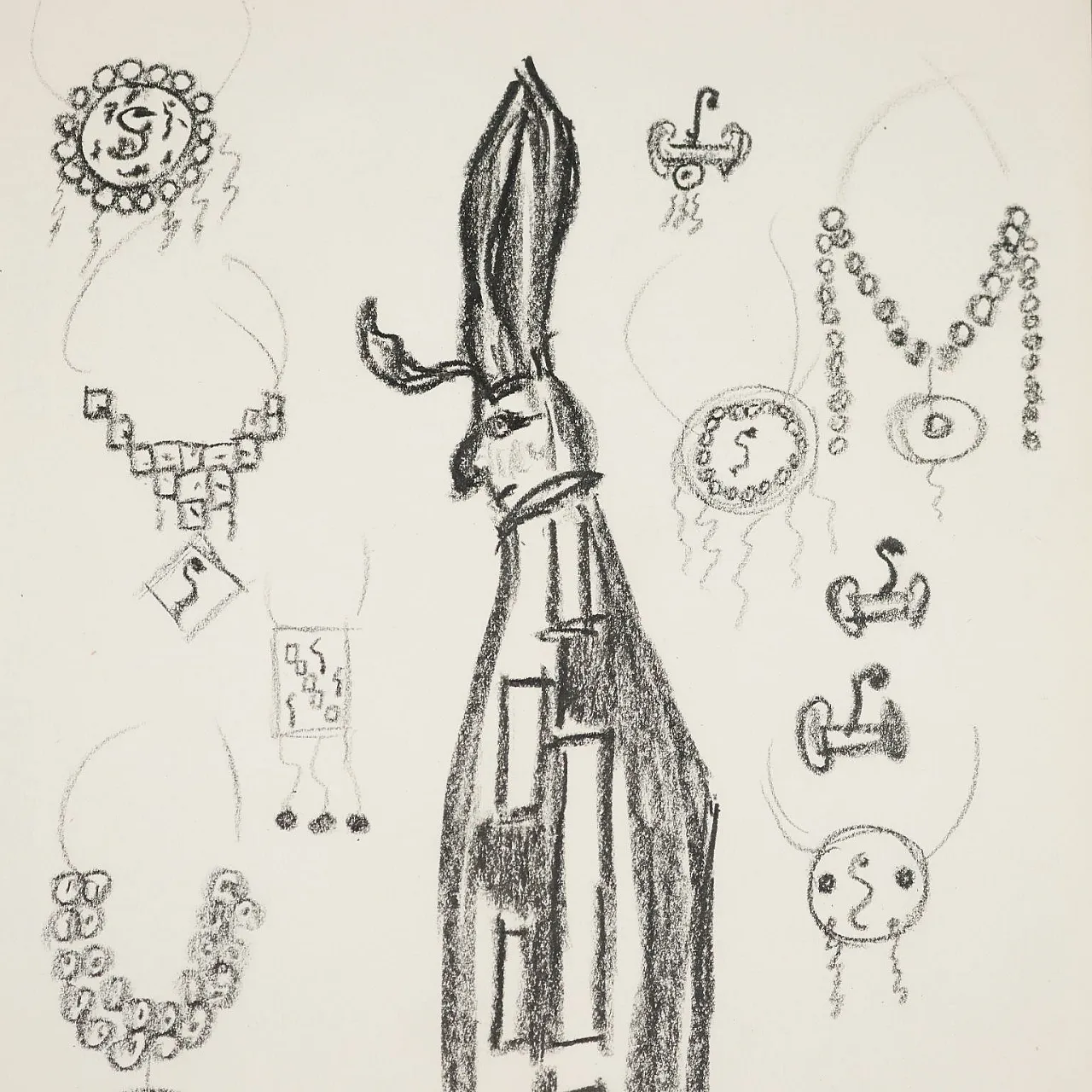 Contemporary drawing by Remo Brindisi Aida, 1970s | intOndo