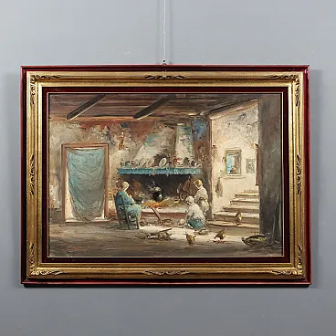 Mario Fattori, oil on canvas, 20th century | intOndo