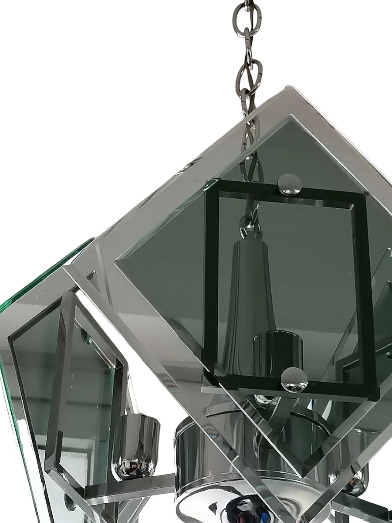 Pendant lamp in glass attributed to Fontana Arte, 1970s | intOndo