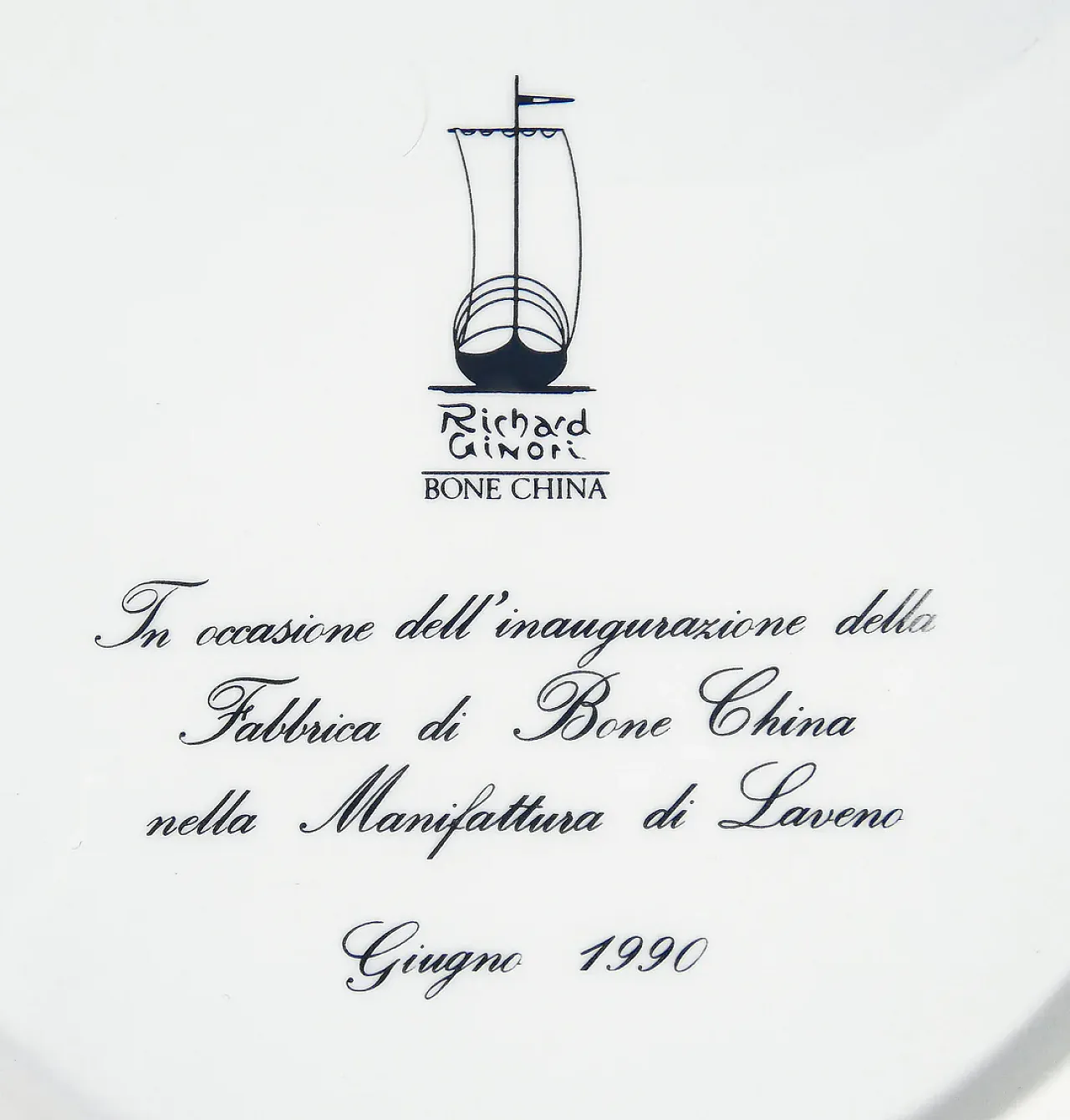 Porcelain plate by Guido Andlovitz for Richard Ginori, 1990s | intOndo