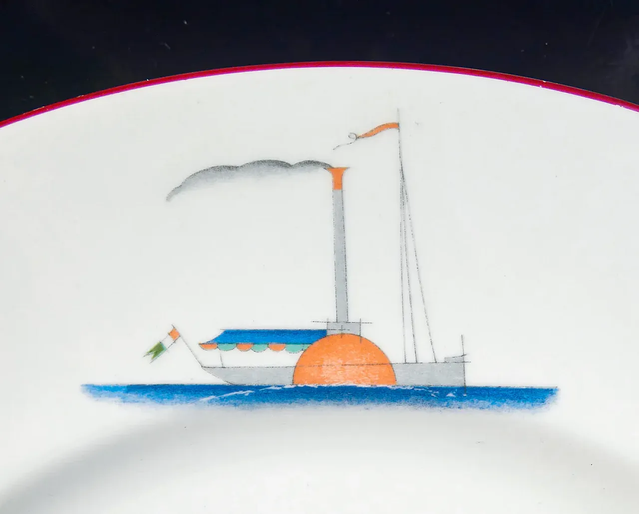 Porcelain plate by Guido Andlovitz for Richard Ginori, 1990s | intOndo