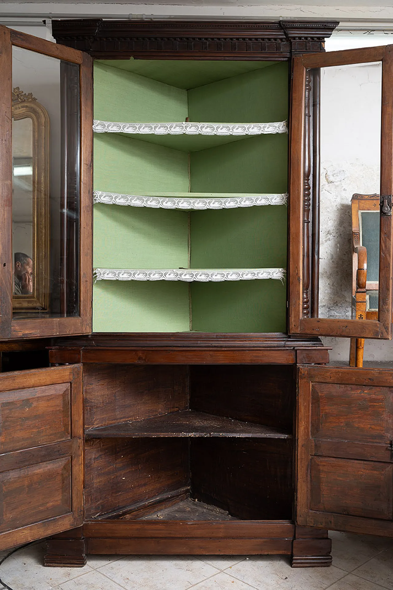 Angoliera Luigi Filippo Napoletana in massello di noce, primo '800 ...