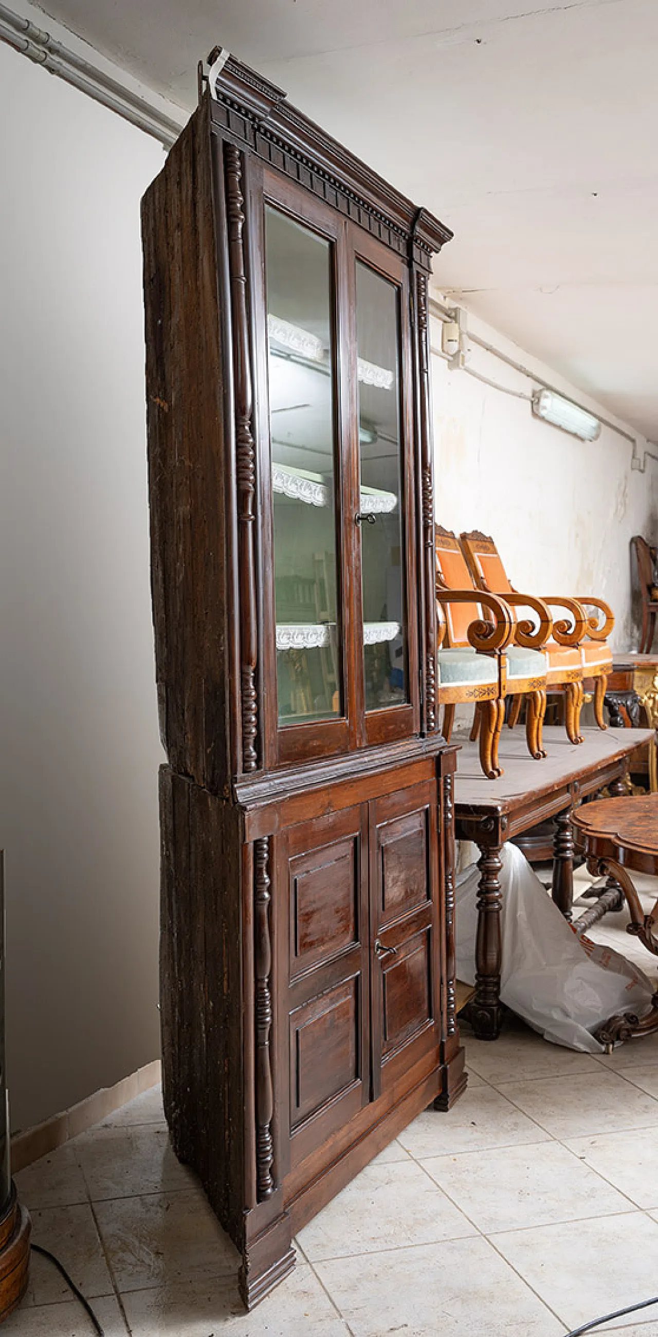 Angoliera Luigi Filippo Napoletana in massello di noce, primo '800 ...