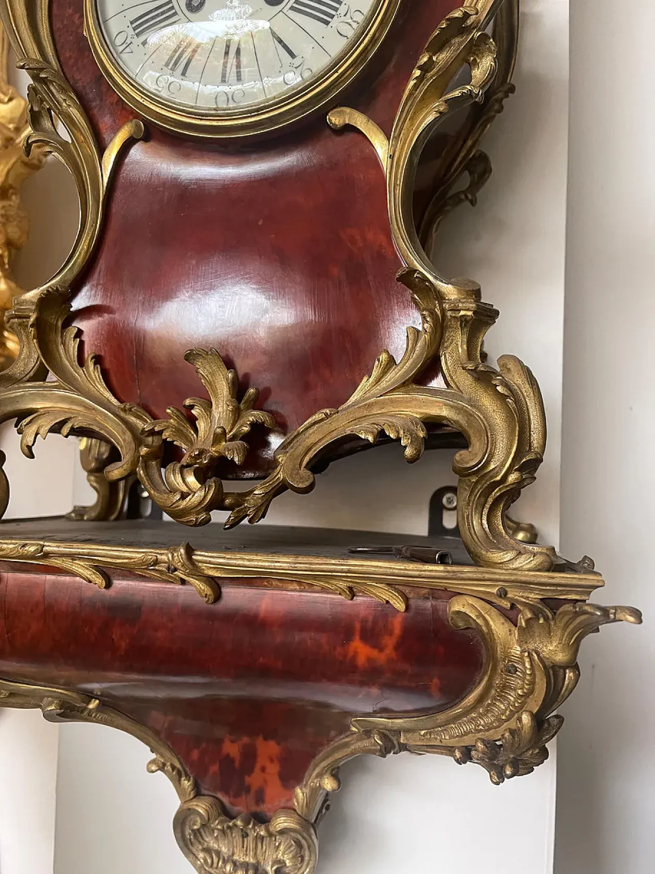 Louis XV Console Clock tortoiseshell and bronze effect, 18th century ...