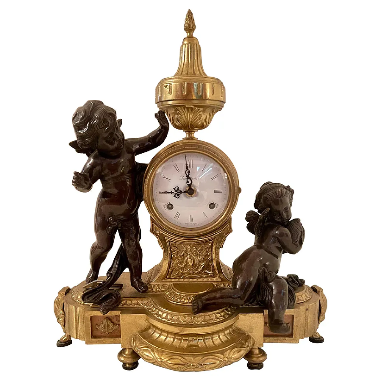 Classic Italian clock with cherubs, 70s | intOndo