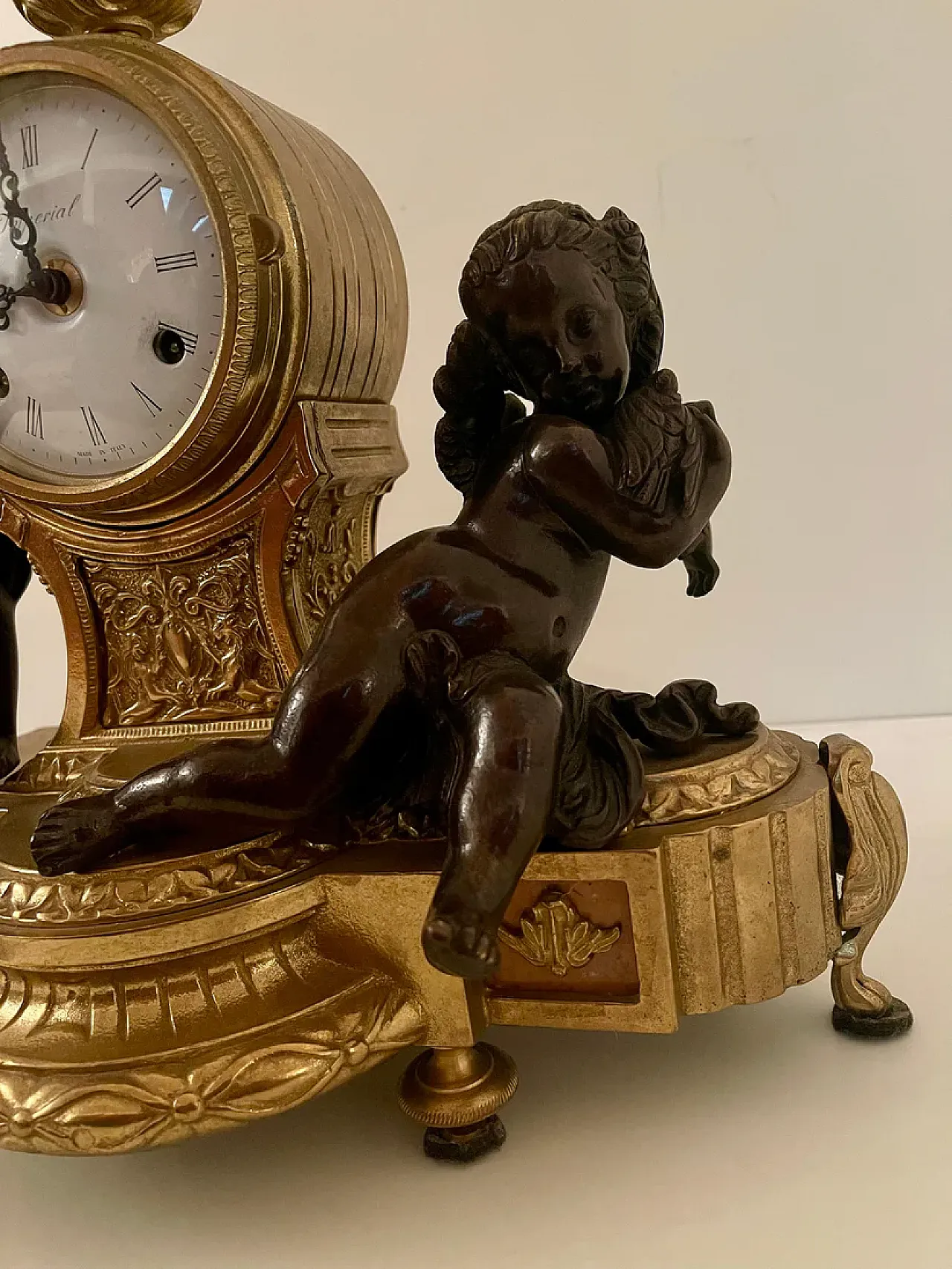 Classic Italian clock with cherubs, 70s | intOndo
