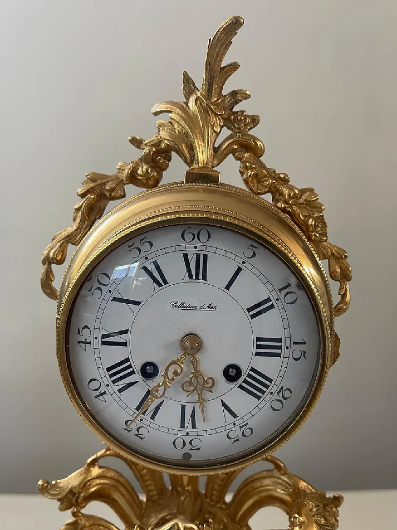 French Style Gilded Bronze Table Clock, 50s | intOndo