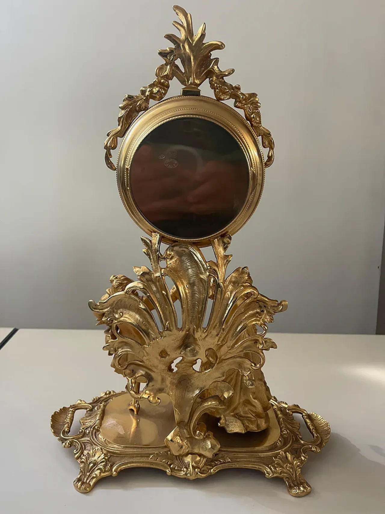 French Style Gilded Bronze Table Clock, 50s | intOndo