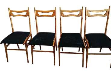 4 chairs in Ico Parisi style, 70s | intOndo