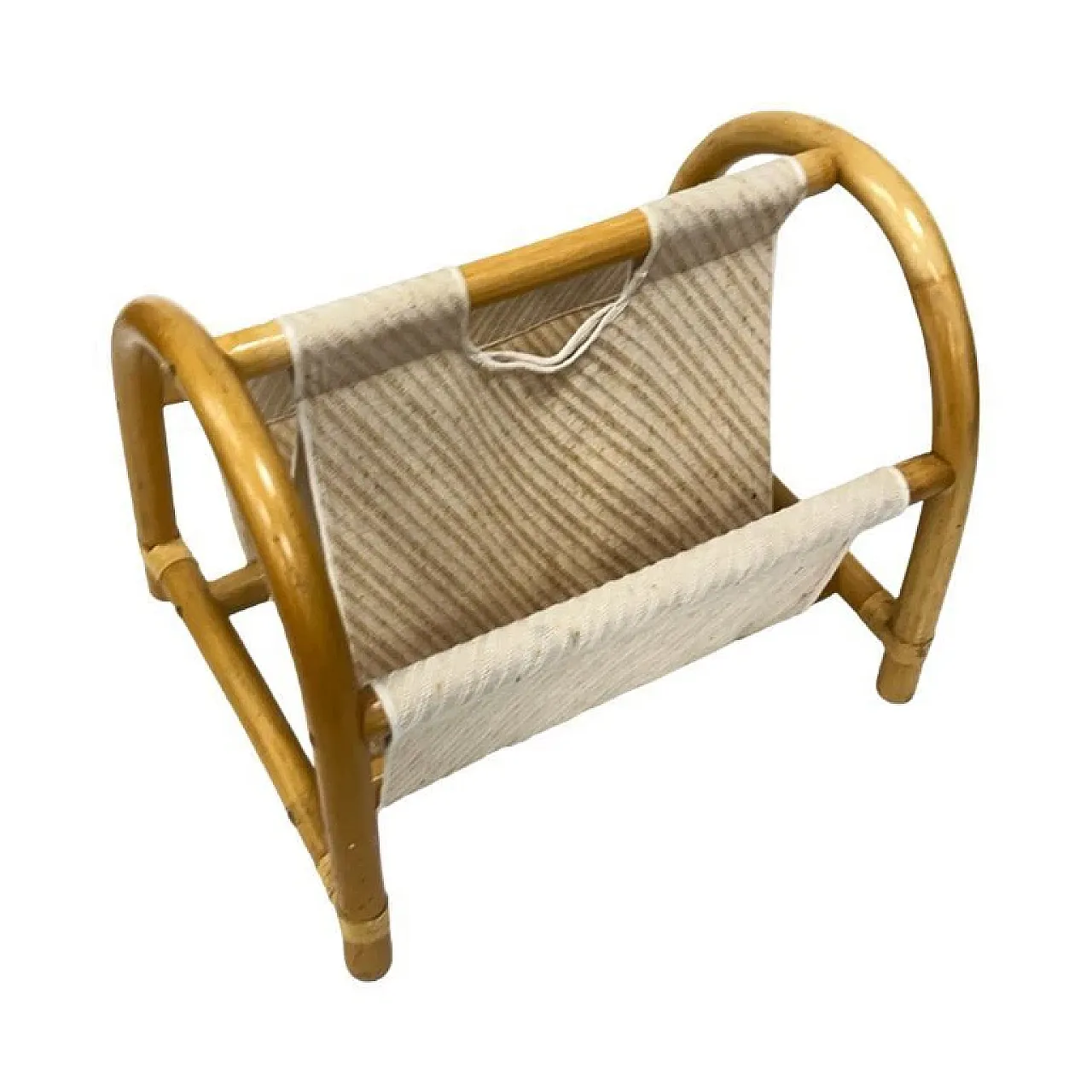 Bamboo magazine rack in boho style, 1970s | intOndo