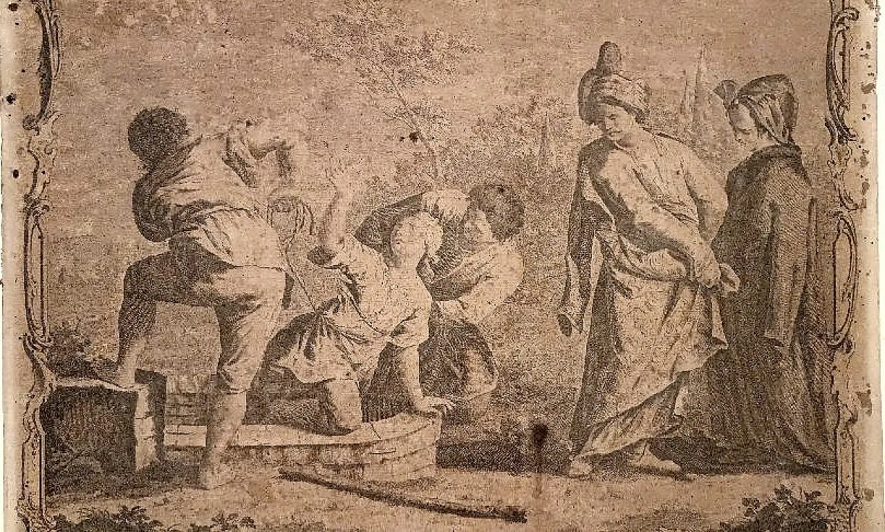 Joseph pulled from the well by his brothers by G.Volpato, 18th century ...